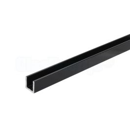 Aluminum u-profile 15x15x15 mm, matt black (customized)