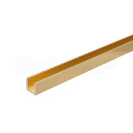 Aluminum U-profile 15x15x15 mm, brushed gold