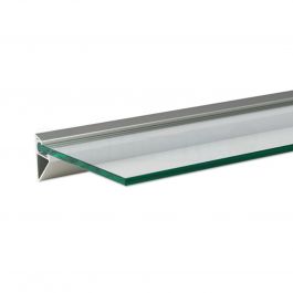 Glass shelf profile 10 mm, SST look, 5000 mm