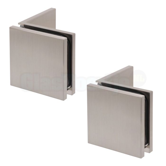 Bohle Juna klem douchewand 90º, wand-glas, RVS effect (5410331)